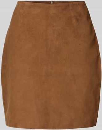 Rotate Minirock aus echtem Ziegenvelours