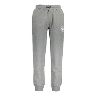 La Martina Sportliche Graue Herrenhose mit Besticktem Logo - - Trousers - Herren - Grau - XL