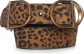 Pinko Pinko, Femme, Accessoires, Brun, Taille: XS Hippolita Bustino Suede Stampa