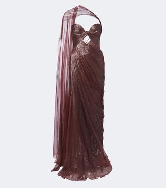 Maria Lucia Hohan Robe longue bustier Zephyra en soie