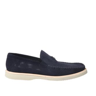 Baldinini Perforated Suede Loafer - - Shoes - Herren - Blau - 41 EU