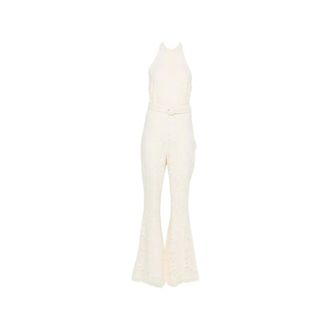 Twinset Femme, Combinaisons et Ensembles, Beige, Taille: 38 FR Neutrals Belted Jumpsuit