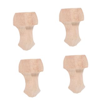 Soimiss 4 St&uuml;ck Holz m&ouml;belf&uuml;&szlig;e Robustem Gummibaumholz Stabile Sofabeine und Tischbeine Einfache Montage Geeignet f&uuml;r Sofa Schrank Tv m&ouml;bel Schreibtisch und Ko