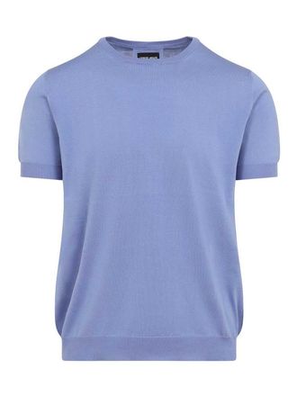 Giorgio Armani Pull Col Rond - Violet Clair