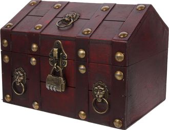 Amosfun Vintage Schmuckschatulle Holz Mit Zahlenschloss Schmuck Organizer Kasten Staubschutz Schmuckaufbewahrung Retro Dekor F&uuml;r Ringe Halsketten Ohrringe