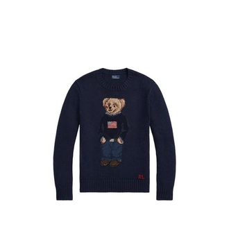 Polo Ralph Lauren Pull brod&eacute; en coton et lin