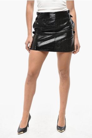 Courrèges Vinyl Miniskirt with Side Buckles size 40