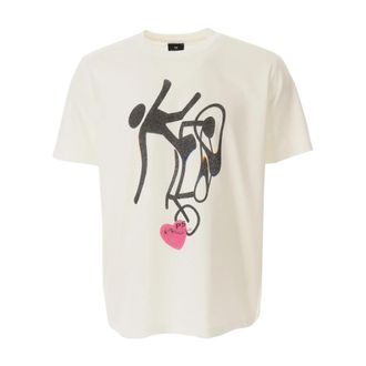 Paul Smith Heart Cycle T-Shirt - - Tops - Herren - Beige - S