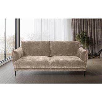 Fun M&ouml;bel Sofa Designersofa madison 2-Sitzer in Stoff Dress Me Beige