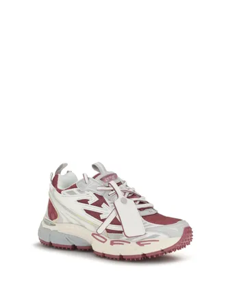 Off-white Chunky Mixed-Media Sneaker - Pink
