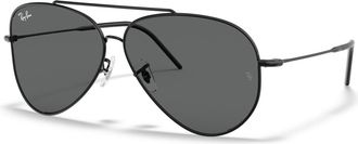 Ray-Ban Sonnenbrillen Polished Black Fassung Glas Polarisiert 59-11