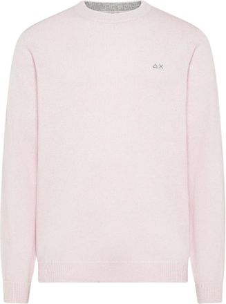 Sun 68 Pull en Laine Chaude - Homme - Pulls - Rose - Taille: S
