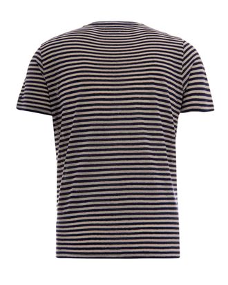 MC2 Saint Barth Mens T-Shirt Dover Stripes Cotton-Linen Blue T-Shirts And Polos