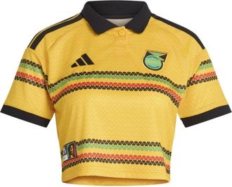 adidas Femme, Sport, Jaune, Taille: 36 FR Jamaica 26 x Bob Marley Home Cropped Jersey