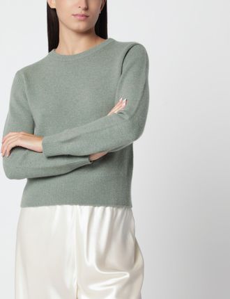 Extreme Cashmere Graugr&uuml;ner Jeanne Pullover aus Kaschmir