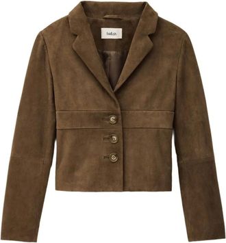 BA&SH Femme, Vestes, Vert, Taille: 38 FR Chaqueta Corta Morfeo Ante