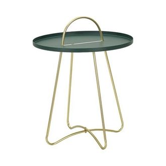 Dmora Couchtisch Rangitata 45x45x59h cm Grün, Zeitschriftenfach