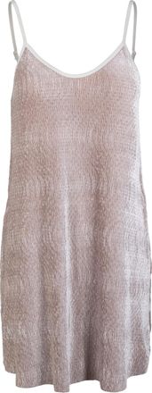 Urban Classics Damen Ladies Velvet Slip Dress Kleid,, per pack Beige (beige 00003), Medium (Herstellergröße: M)