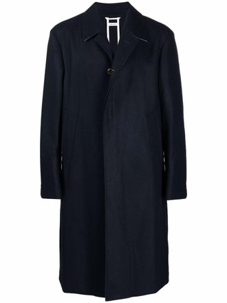 Thom Browne manteau &agrave; simple boutonnage - Bleu