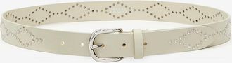 Isabel Marant Ceinture Liliana En Cuir - Femme - &Eacute;cru-argent&eacute; - Taille75 - Isabel Marant
