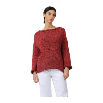 Alpha Studio Stilvolles Strickoberteil - - Knitwear - Damen - Rot - L