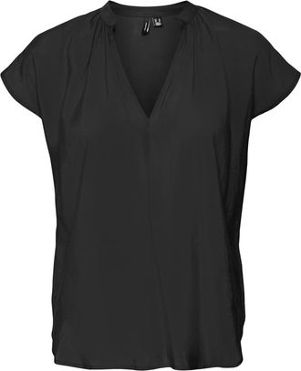 Vero Moda VMQUEENY V-Neck C/S TOP WVN GA