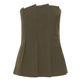 Gestuz Stacy Pleat Corsage - - Tops - Damen - Braun - XL