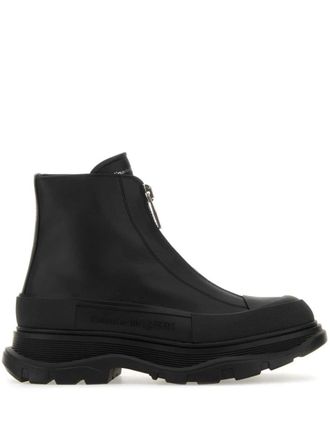 Alexander McQueen bottes Tread Slick en cuir - Noir