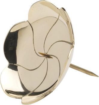 NKlaus Kranzteller Lotos &Oslash;10cm Messing Gold poliert Untersetzer Kerzenhalter Dekoteller mit Dorn abschraubbar 10755