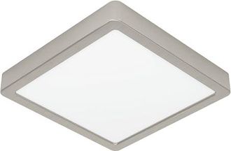 Eglo LED Deckenleuchte Fueva 6, quadratische Deckenlampe, Aufbaulampe aus Metall in Silber und Kunststoff Weiß, Deckenbeleuchtung warmweiß-kaltweiß, 22x22 