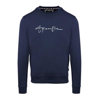 Aquascutum Sweatshirt f&uuml;r Herren, Rundhalsausschnitt, Regul&auml;r (Marine)