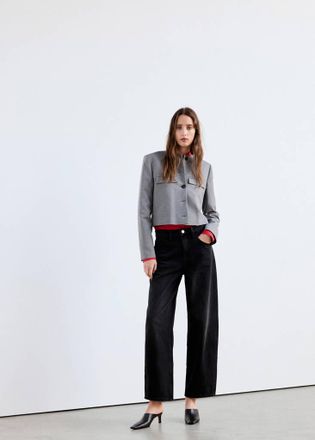Mango Jean balloon taille normale black denim - Femme - 32 - MANGO