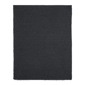 A|X Armani Exchange Schal aus Baumwolle und Viskose-Jacquard - - Accessories - Herren - Schwarzk - ONE SIZE