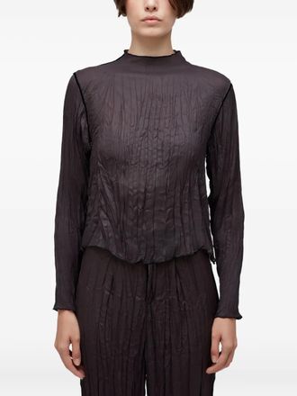 Osklen blouse Wrinkle en satin - Noir