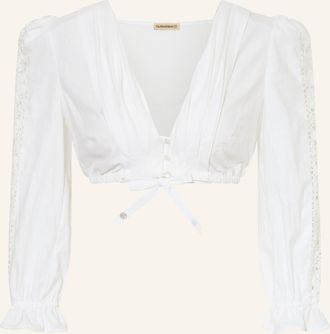 Gottseidank Gottseidank Dirndlbluse Simone Mit Spitze Und Volants weiss