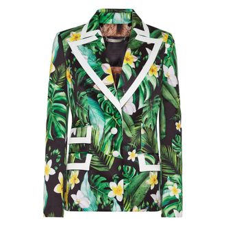Philipp Plein Femme, Vestes, Vert, Taille: 44 FR Duchesse Blazer Hawaii
