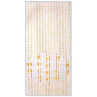 Trade Shop Trade Shop Traesio - Trade Shop - zweifarbiger transparent-orange pvc-fliegenvorhang mit perlen 100X220CM TPL66 017342