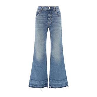 Chlo&eacute; Bootcut Jeans mit Fransenabschluss - - Jeans - Damen - Blau - W28