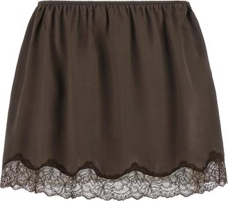 Magda Butrym Femme, Jupes, Brun, Taille: 38 FR 11 Silk Miniskirt