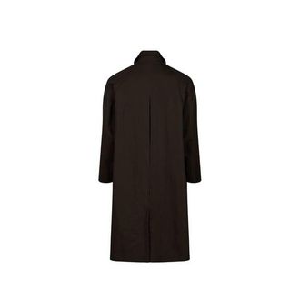 Post Archive Faction (PAF) Manteau long asym&eacute;trique en coton m&eacute;lang&eacute;