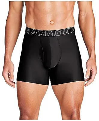 Under Armour Multi-Pack Performance Tech Boxerjock Brief, 6 Inseam, All-Day Comfort & Soft Caleçon Boxeur, Noir uni-Lot de 3 noyaux, XXL Homme