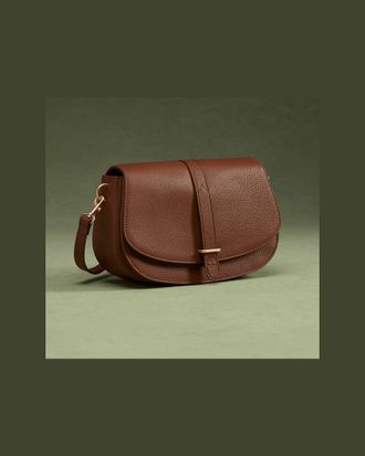 Timberland Tuckerman Umh&auml;ngetasche aus Leder mit Klappe in Dunkelbraun, Damen, Braun