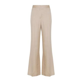 Stella McCartney High-Waisted Schlaghose - - Trousers - Damen - Beige - M