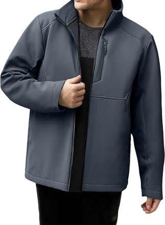 Generic Veste de loisirs pour homme avec fermeture &eacute;clair sur toute la longueur, veste dhiver avec doublure en polaire, veste chaude et coupe-vent, l&eacute;g&egrave;re, d&eacute;