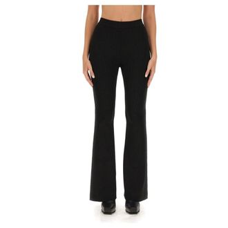 Stella McCartney Femme, Pantalons, Noir, Taille: 40 FR Ribbed Pants