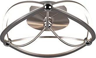 Trio Leuchten LED Deckenleuchte Charivari 621210107, Metall Nickel matt, inkl. 20 Watt LED, Switch Dimmer