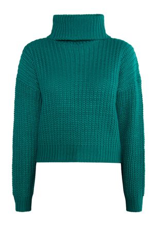 Mymo Strickpullover Damen gr&uuml;n