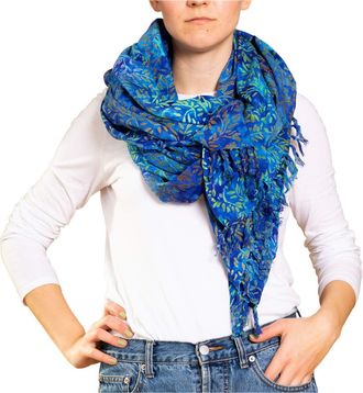 Panasiam Scarf 190x116 cm, B109 green leaf, L