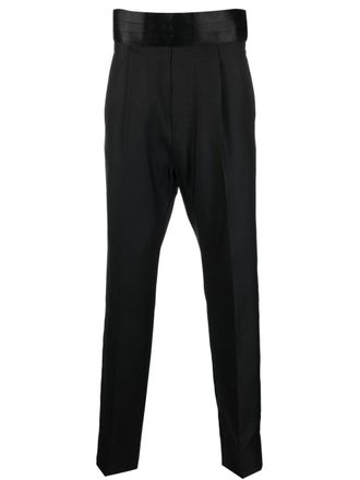 Dsquared2 pantalon de costume &agrave; taille haute - Noir