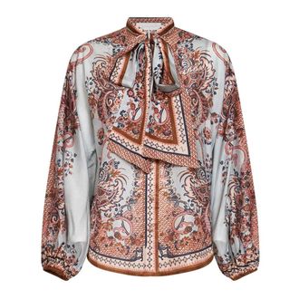 Zimmermann Aster Krawattenbluse - - Blouses & Shirts - Damen - Mehrfarbig - L